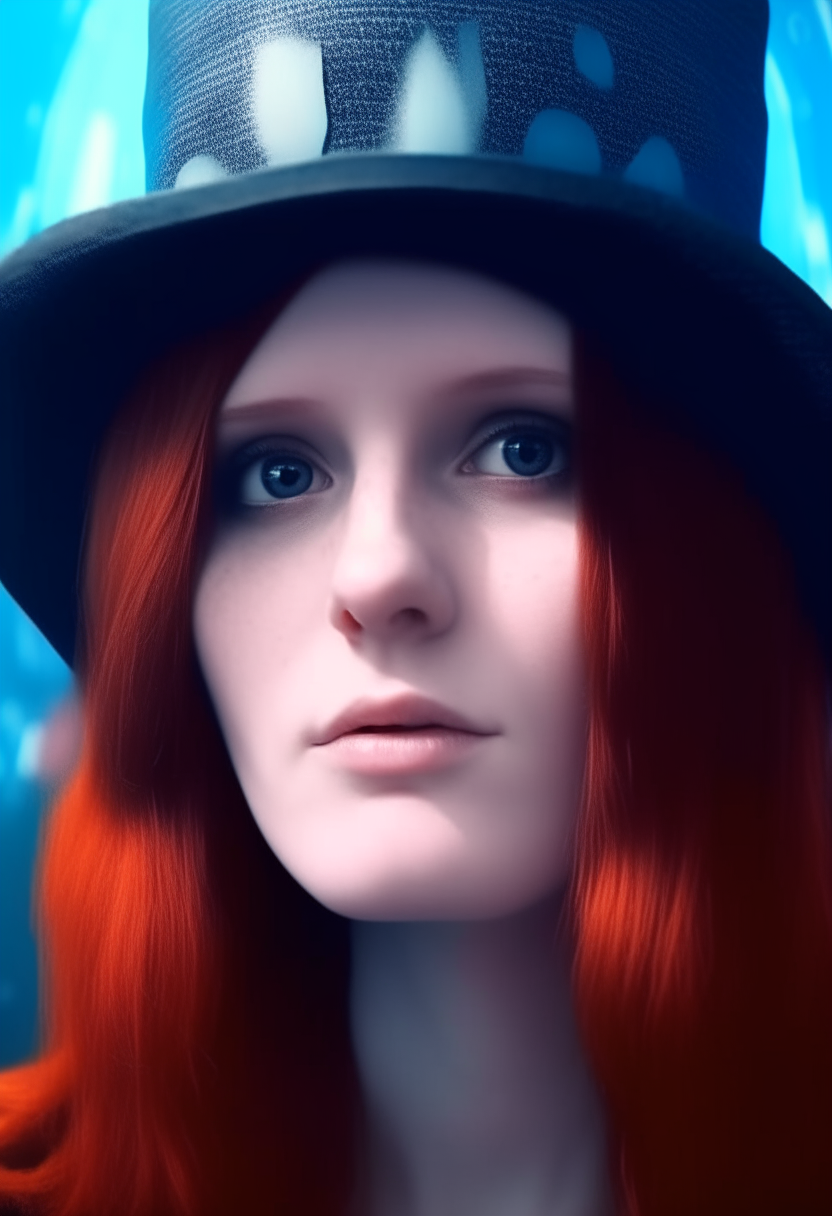 an android girl with red hair... | Image by realtlineDesigner8