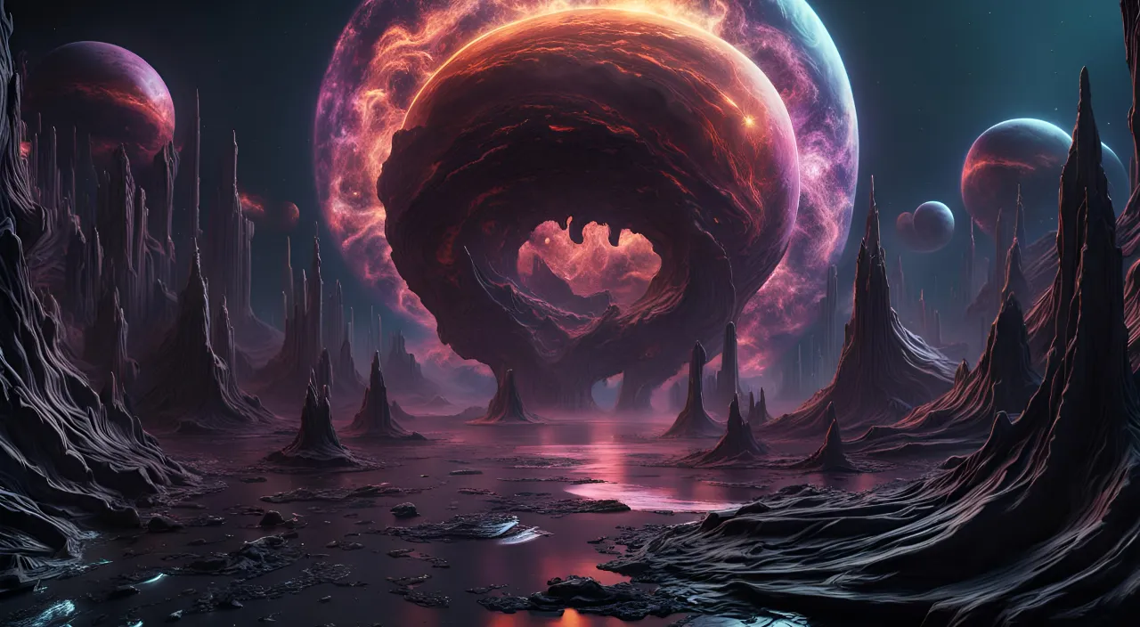 melting fusing alien world... | Video by dsart