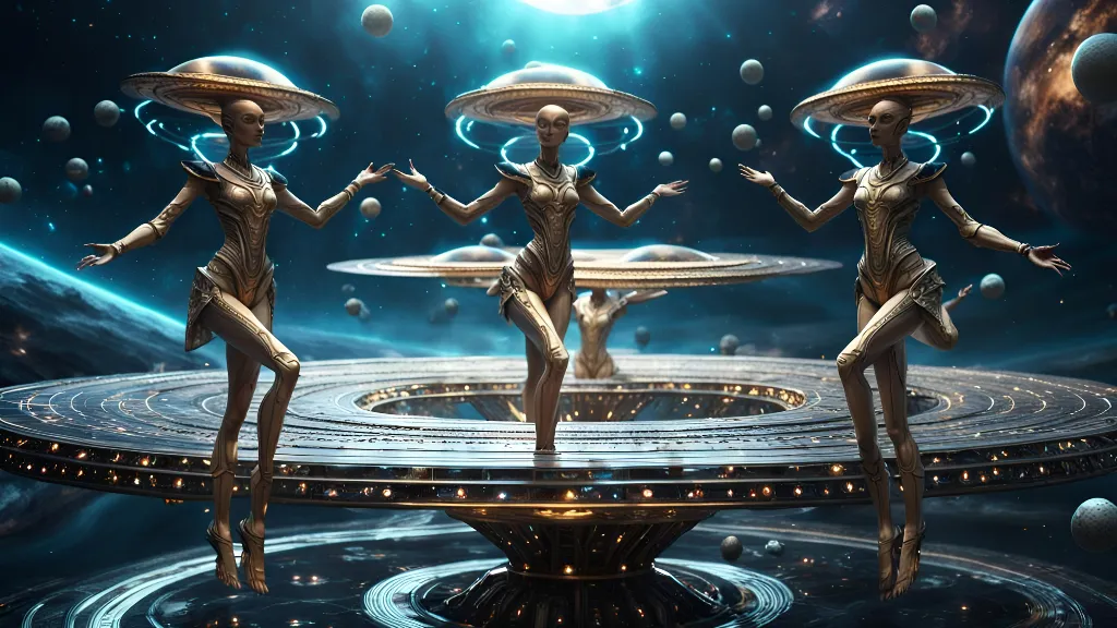 alien goddesses dancing in the... | Video by dsart