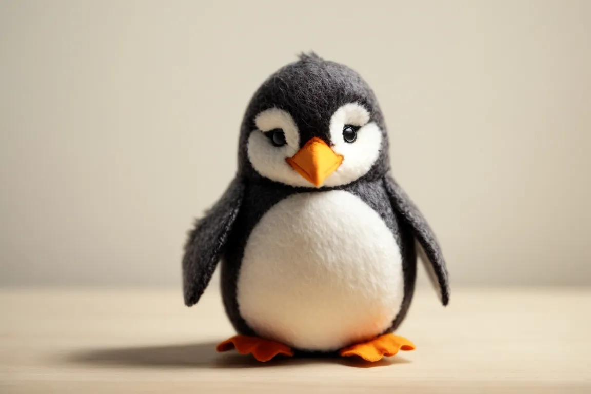 a small stuffed penguin sitting... | Video by RichReef8