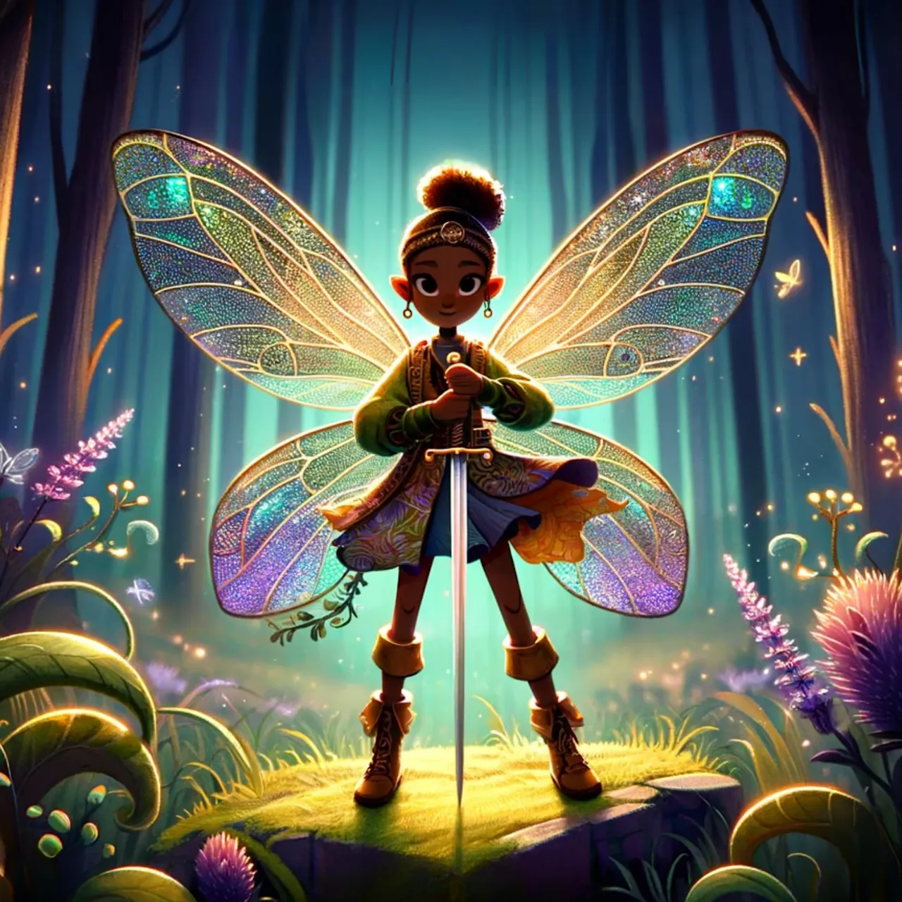 a brave cartoon fairy holding a... | Video by EnchantingAdvisor