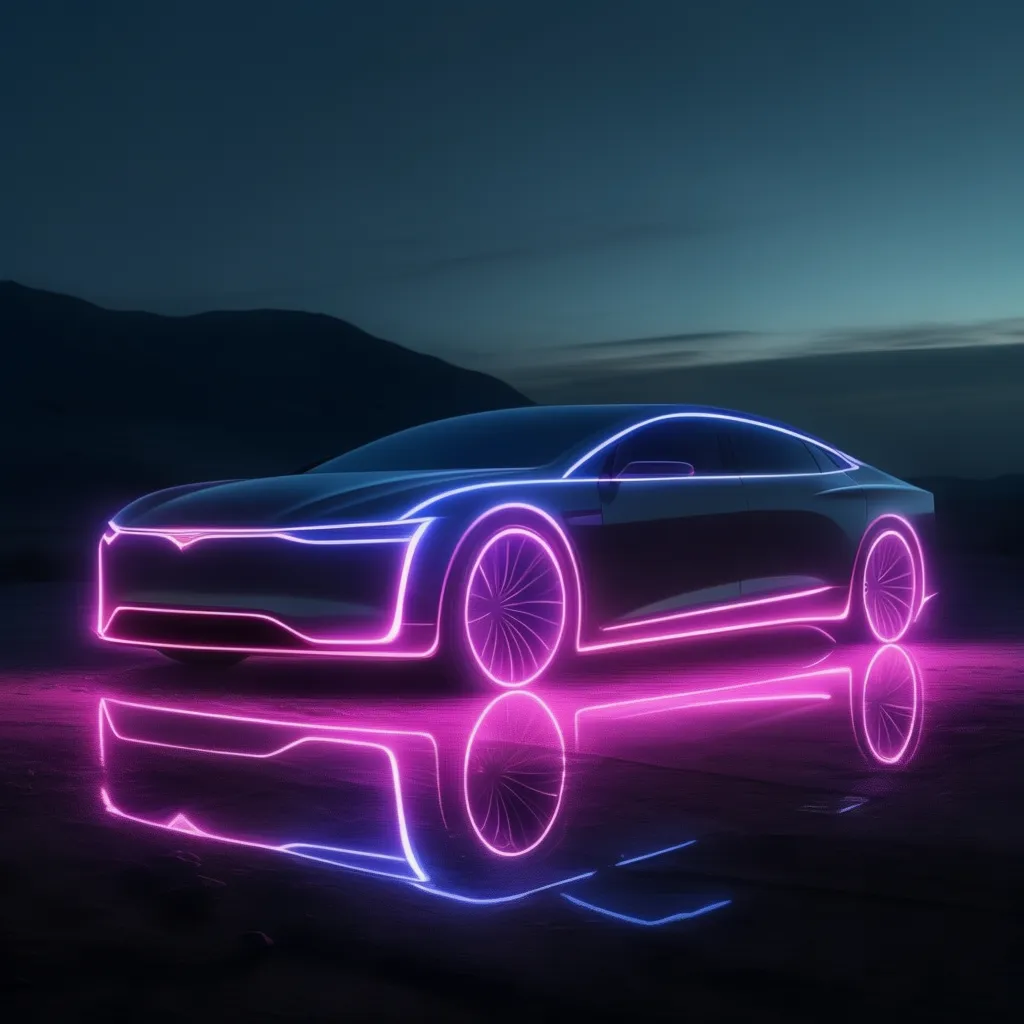 a car that is glowing in the dark | Video by DeftStorm