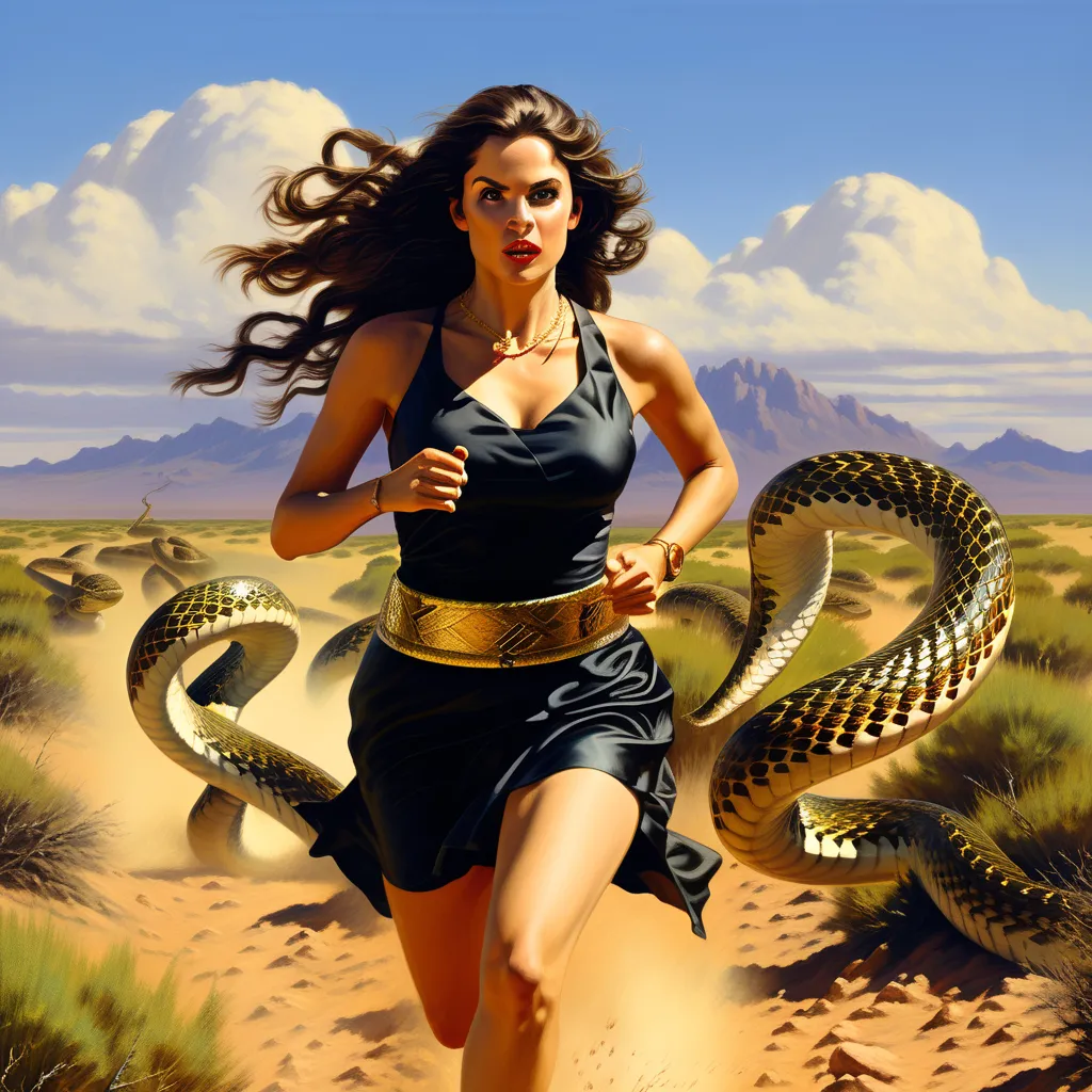 a painting of a woman running... | Video by WrenEnvious