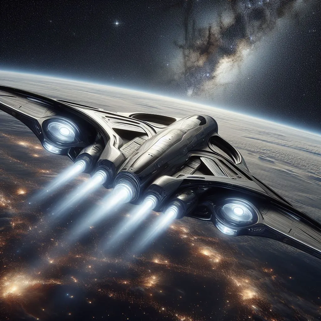 a space ship flying through... | Video by CeleryModerate