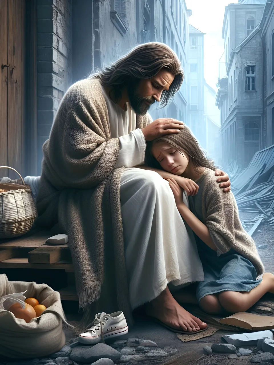 a painting of jesus and a child... | Video by StylishPsychologist4